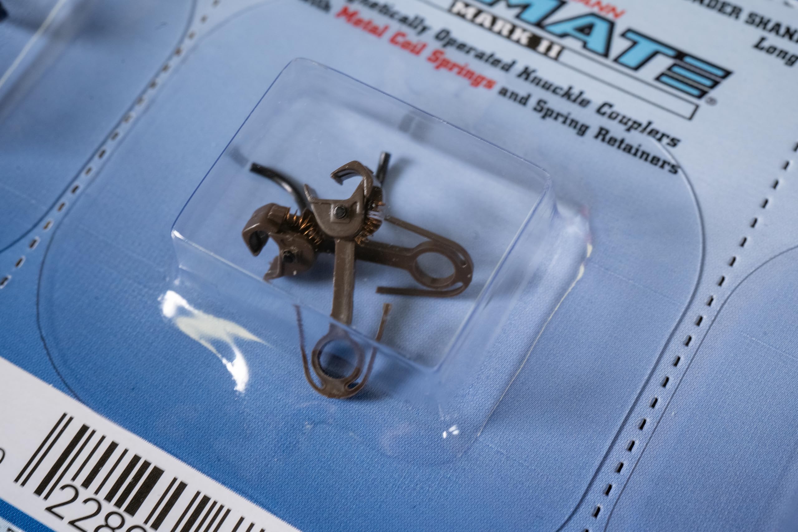 Bachmann Trains - E-Z MATE MARK II COUPLERS - MAGNETIC KNUCKLE COUPLERS with METAL COIL SPRING - UNDER SHANK - LONG (12 pair/card) - HO Scale
