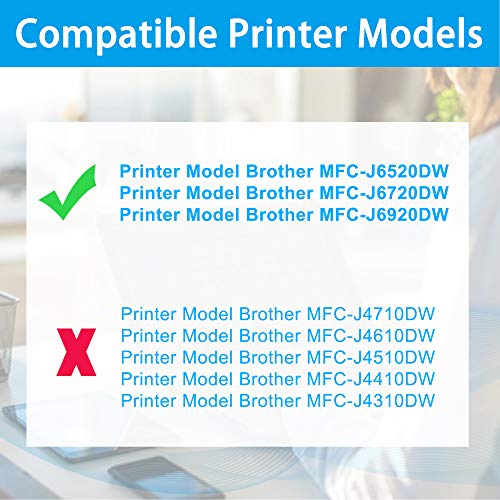 LCL Compatible Ink Cartridge Replacement for Brother LC109 LC109BK LC105 XXL 2400 Pages Super High Yield MFC-J6520DW J6720DW J6920DW (2-Pack Black )