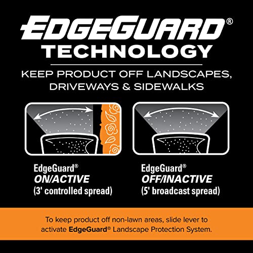 Scotts Turf Builder EdgeGuard DLX Broadcast Spreader - Holds Up to 15,000 sq. ft. of Lawn Product Green