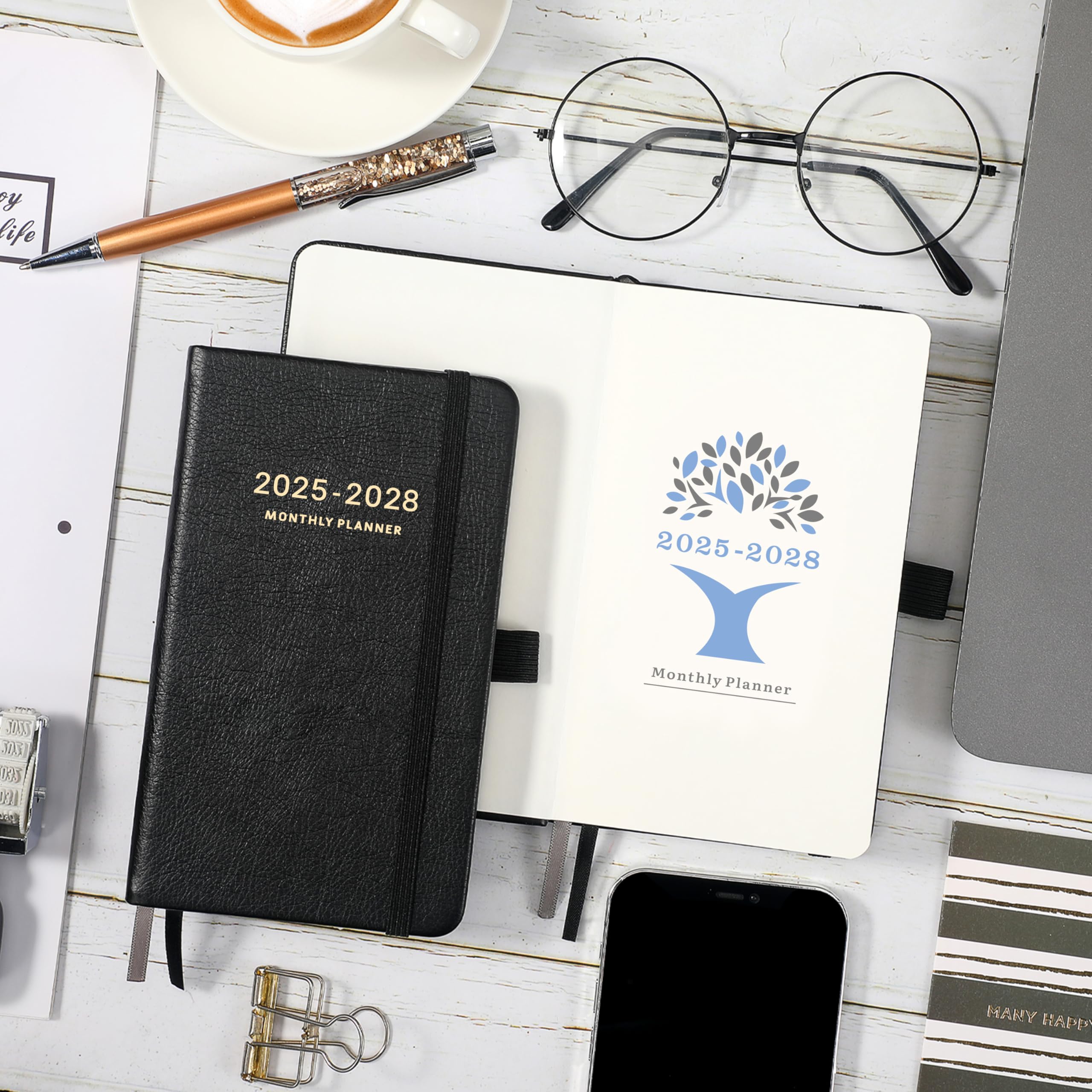 2023-2026 Pocket Planner - Monthly Pocket Planner (36-Month) with 60 Notes Pages, Jul. 2023 - Jun. 2026, 6.2" x 4", 3 Year Monthly Planner with Contacts, Holidays and Pen Holder, Back Pocket with Thick Paper - Black