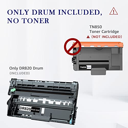 MOOHO Compatible Drum Unit Replacement for Brother DR820 DR-820 DR 820 for HL-L6200DW MFC-L5850DW MFC-L5900DW MFC-L6700DW MFC-L5800DW MFC-L5700DW HL-L5200DW HL-L5100DN Printer (Black, 2-Pack)