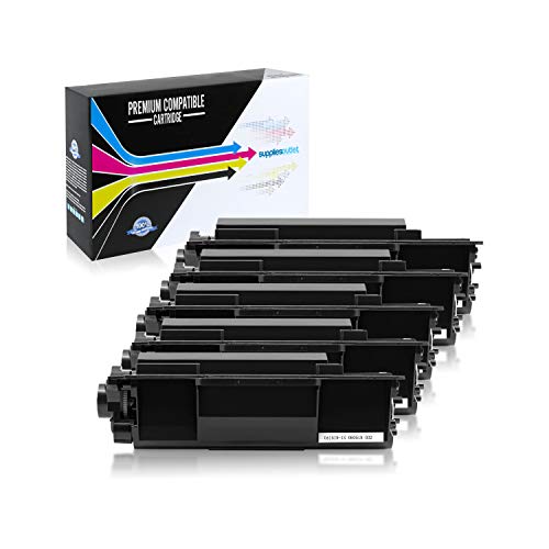 SuppliesOutlet Compatible Toner Cartridge Replacement for Brother TN850 / TN-850 (Black,5 Pack)