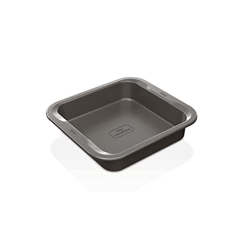 Ninja B30408 Foodi NeverStick Premium 8 inch Square Cake Pan, Nonstick, Oven Safe up to 500⁰F, Dishwasher Safe, Grey