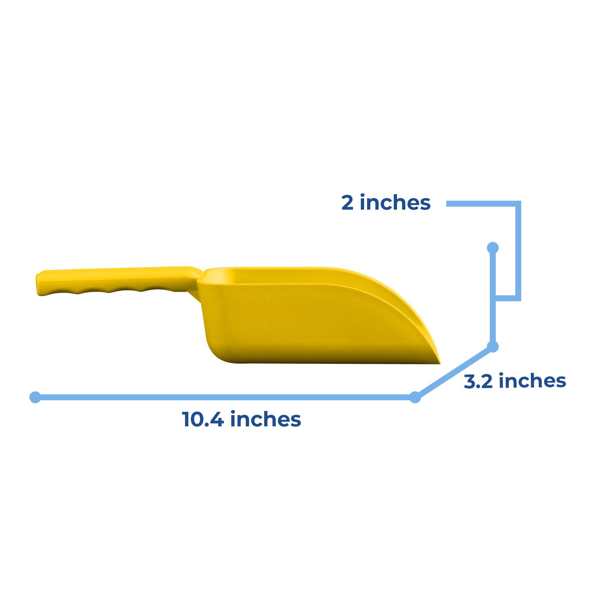 Vikan Remco 63006 Color-Coded Plastic Hand Scoop - BPA-Free Food-Safe Kitchen Utensils, Restaurant and Food Service Supplies, 16 oz, Yellow