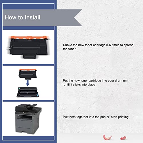 VASERINK Compatible TN-850 & DR-820 Replacement for Brother TN850 Toner Cartridge & DR820 Drum Unit DCP-L5500DN MFC-L6700DW HL-L6200DW/DWT Printer (1Toner+1Drum, 2 Pack)