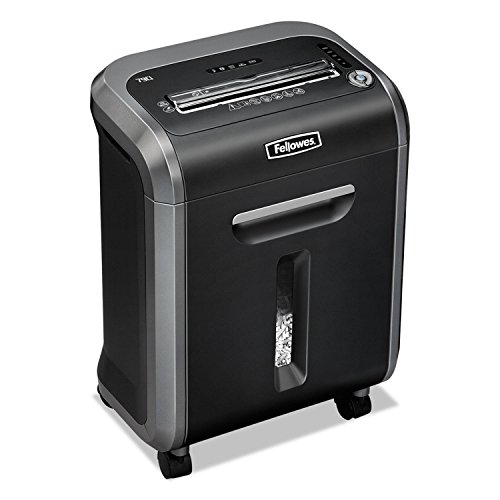 Fellowes 3227901 Shredder,Cross Cut,16 SH Cap,15-3/8"x10-2/5"x21-1/2", BK/SR