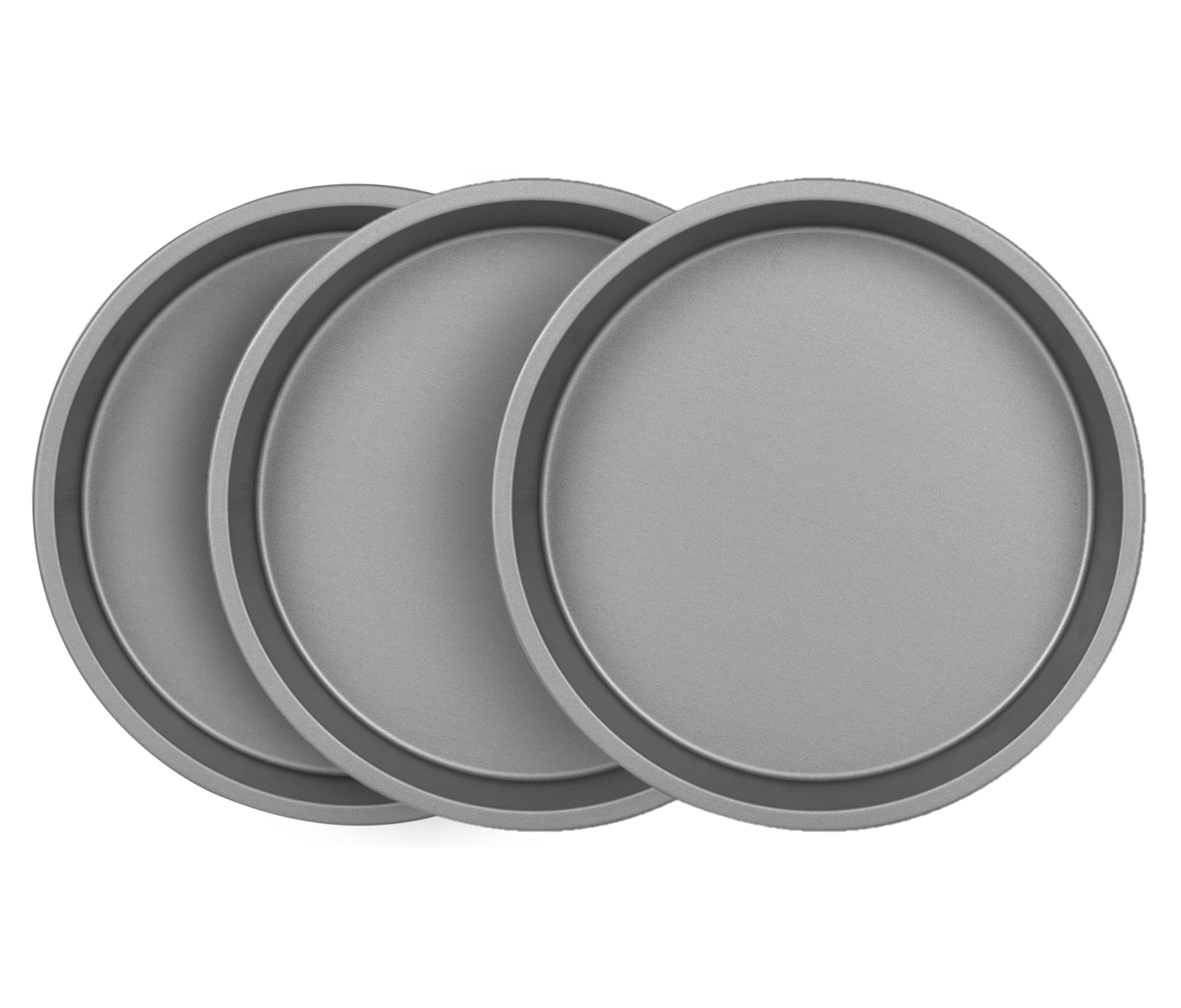 OvenStuff HG368-AZ Nonstick Bakeware 9" Round Cake Pan, Set of 3
