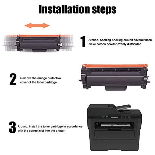 ALLU 3 Pack Toner Cartridge Replacement for Brother DCP-L2550DW MFC-L2710DW L2750DW L2750DWXL Printer Ink Cartridge.[Black] (AK-TN760)