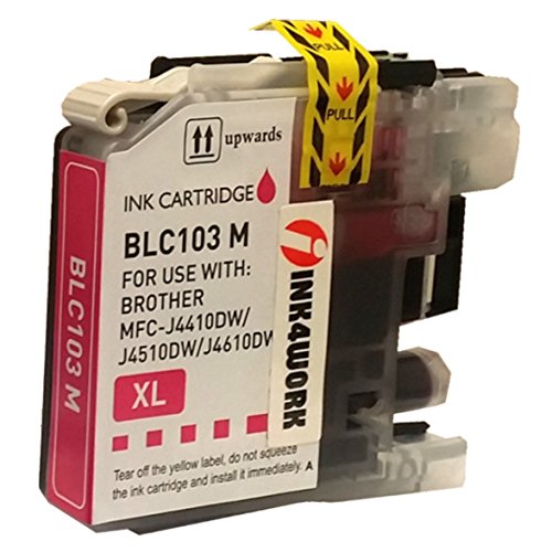 INK4WORK 24-Pack Compatible Replacement for Brother LC103XL LC-103XL Ink Cartridge DCP-J152W MFC-J245 MFC-J285DW MFC-J450DW MFC-J470DW MFC-J475DW MFC-J650DW MFC-J870DW MFC-J875D