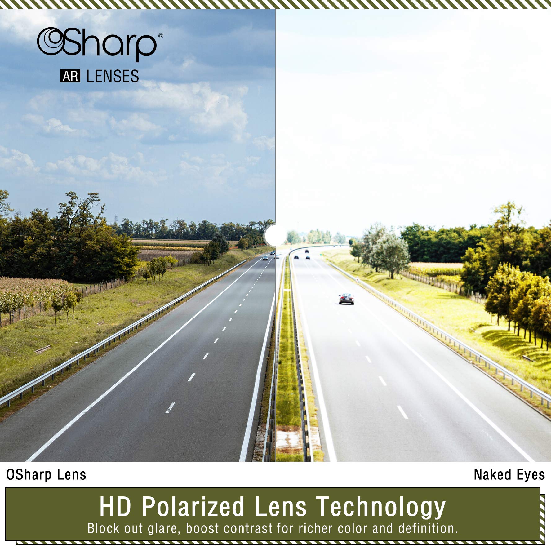 OSharp Performance Replacement Lenses for Bose Soprano BMD0011 Sunglasses - Carbon Black