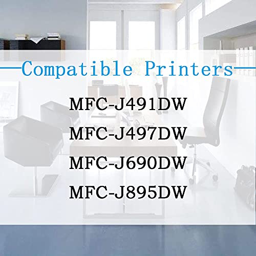 C P 8-Pack ColorPrint Compatible LC3013 Ink Cartridge High Yield for Brother LC3013XL LC-3013 XL LC3011 LC3011XL Work with MFC-J690DW MFC-J895DW MFC-J491DW MFC-J497DW Printer (2BK, 2C, 2M, 2Y), Cyan
