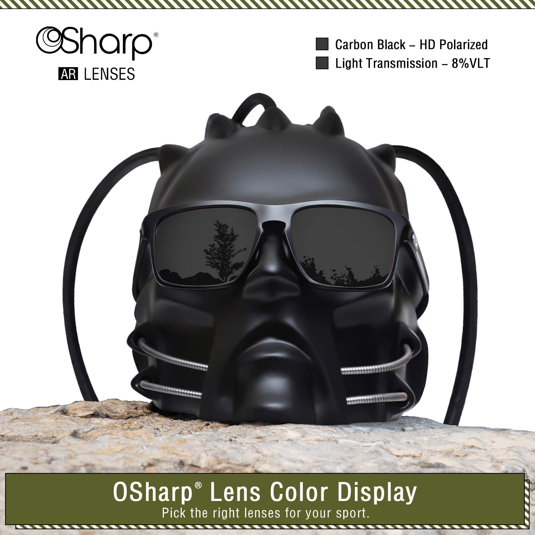 OSharp Performance Replacement Lenses for Bose Soprano BMD0011 Sunglasses - Carbon Black
