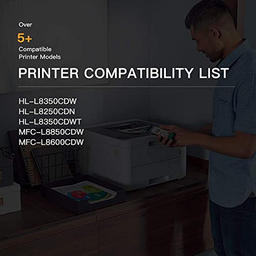 E-Z Ink (TM) Compatible Toner Cartridge Replacement for Brother TN336 TN-336 TN331 Compatible with HL-L8350CDW MFC-L8850CDW MFC-L8600CDW HL-L8350CDWT HL-L8250CDN (Black Cyan Magenta Yellow, 5 Pack)