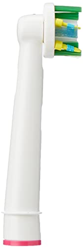 Oral-B Floss Action Electric Toothbrush Head with CleanMaximiser Technology, Angled Bristles for Deeper Plaque Removal, Pack of 4, Green, White, Yellow