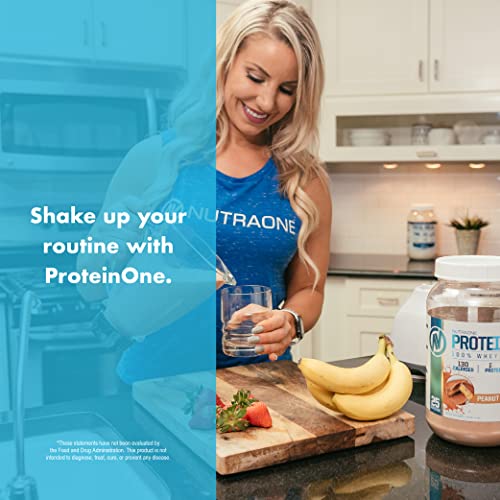 NutraOne ProteinOne Whey Protein Promote Recovery and Build Muscle with a Protein Shake Powder for Men & Women (Gourmet Chocolate, 2 LB)