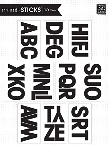 me & my BIG ideas mambiSTICKS Stickers, Really BIG Stickers, Black Uppercase