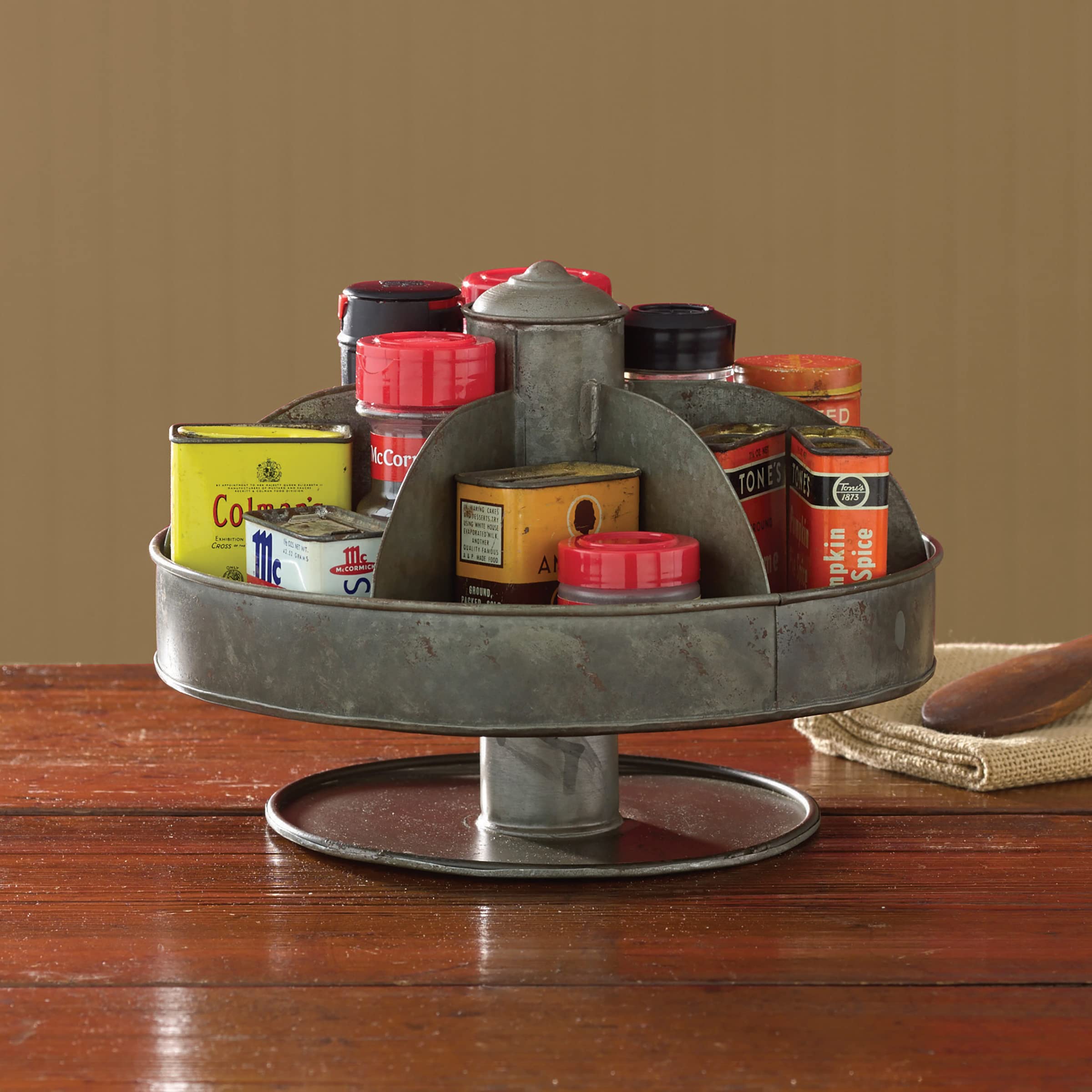 Park Designs Galvanized Lazy Susan Organizer, 10", Silver