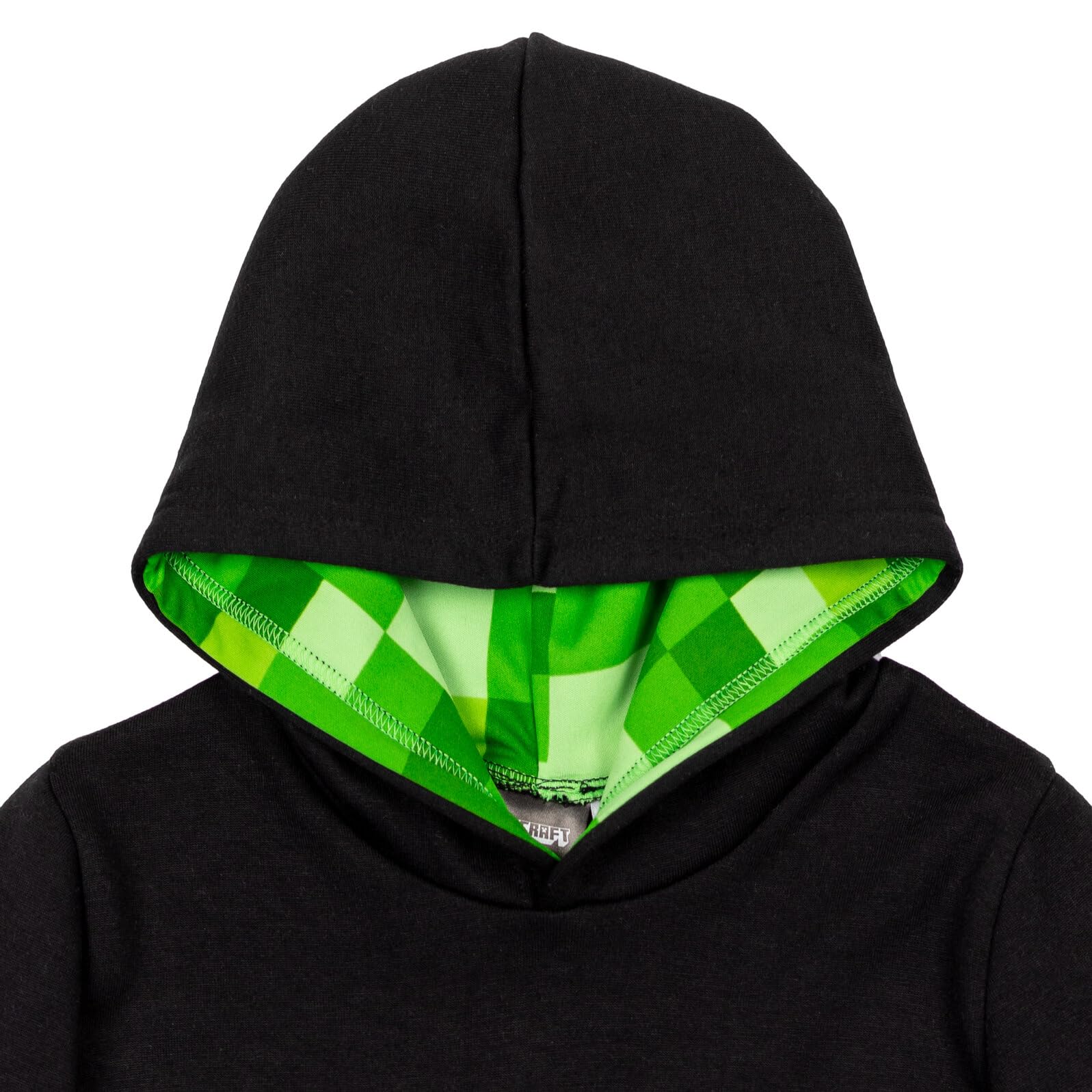 Minecraft Creeper Big Boys Fleece Hoodie & Pants Black/Gray 18-20