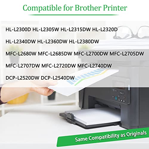 greencycle 10 Pack TN660 TN-660 TN630 Black Toner Cartridge Replacement Compatible for Brother DCP-L2520DW DCP-L2540DW HL-L2360DW HL-L2380DW MFC-L2700DW MFC-L2740DW Laser Printer