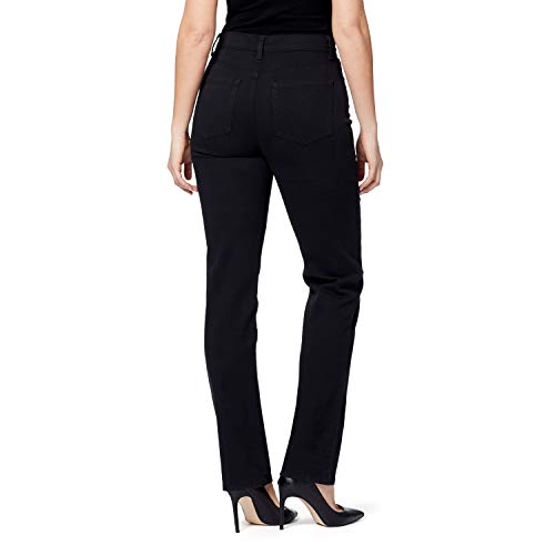 Gloria Vanderbilt Women's Amanda Classic High Rise Tapered Jean, Black, 14 Regular