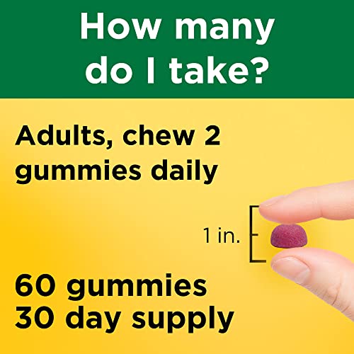 Nature Made High Absorption Magnesium Citrate 200 mg per serving, Dietary Supplement for Muscle, Nerve, Bone and Heart Support, 60 Gummies, 30 Day Supply