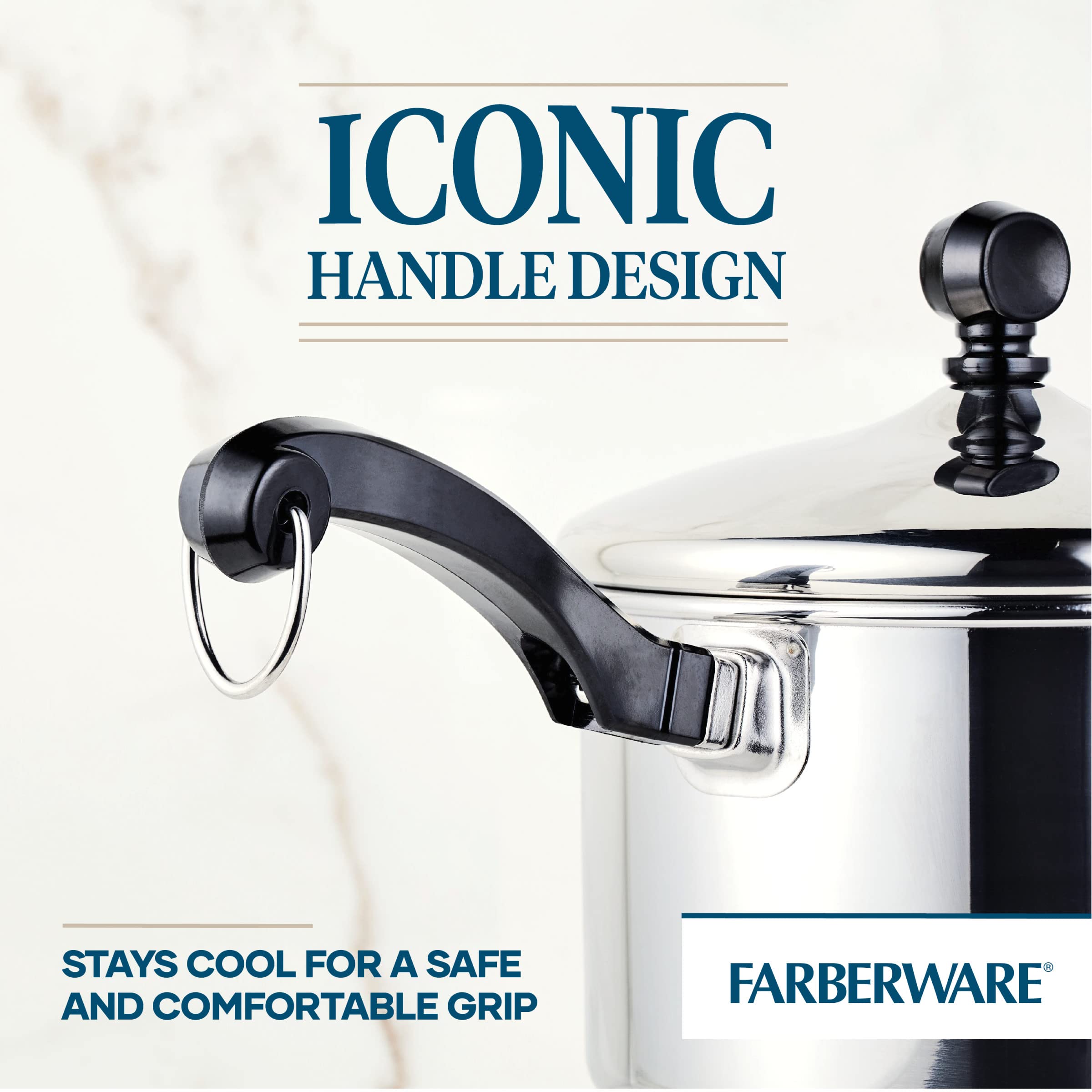 Farberware Classic Stainless Steel 2-Quart Covered Saucepan, Silver
