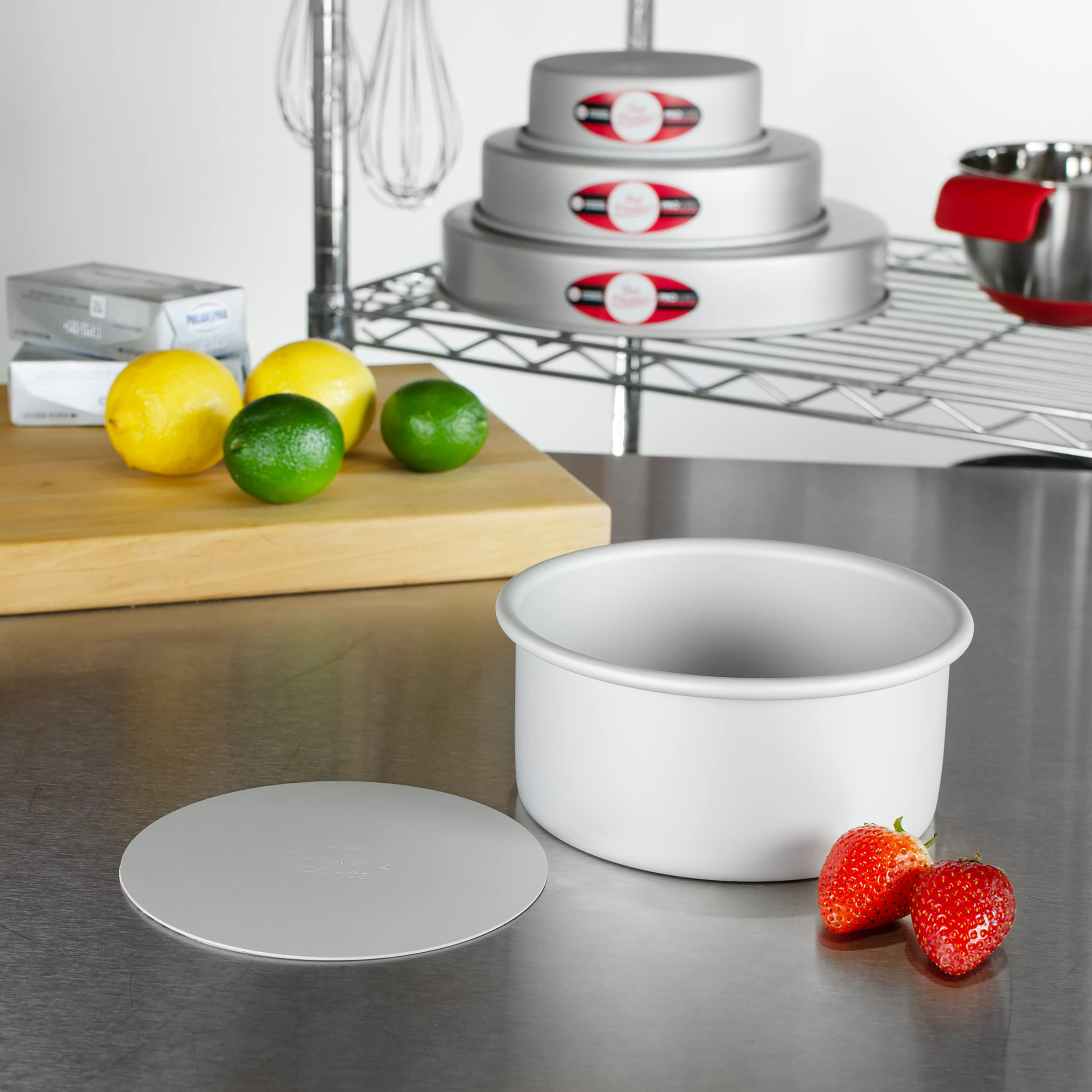 Fat Daddio's PCC-63 Round Cheesecake Pan, 6 x 3 Inch, Silver