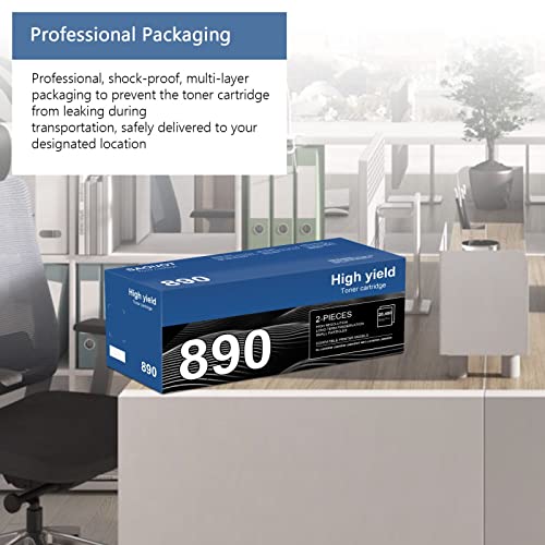 SAOUOT TN890 UItra High Yield Toner Cartridge TN-890 Compatible Replacement for Brother TN890 Toner HL-L6250DW L6400DW L6400DWT MFC-L6750DW L6900DW Printer 2-Pack Black