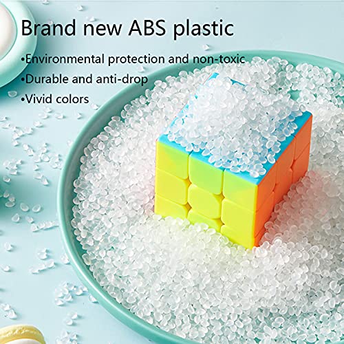 Roxenda Speed Cube Set, Speed Cube Bundle of 2x2x2 and 3x3x3 Cube Smoothly Magic Cube Collection for Kids Teens & Adults [2 Pack] (Stickerless)