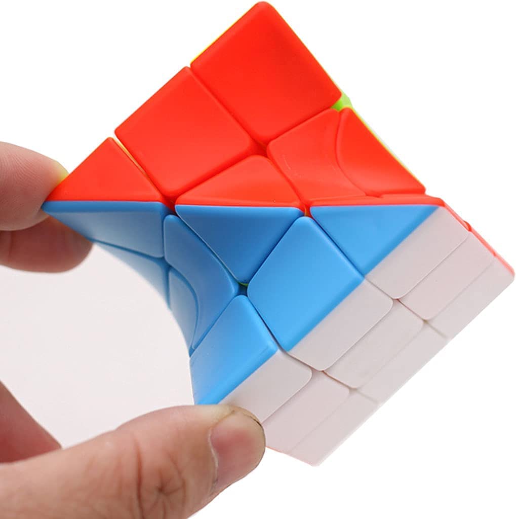 Cube Twist 3x3 Stickerelss Speed Cube Vivid Color Magic Puzzle Toys Puzzle Boxes(Twist 3rd Order)