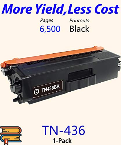 1-Pack ColorPrint Compatible Toner Cartridge Replacement for Brother TN436BK TN-436 TN436 TN433BK TN433 Used for HL-L8260CDW HL-L8360CDW MFC-L8690CDW MFC-L8900CDW MFC-L8610CDW Printer (Black)