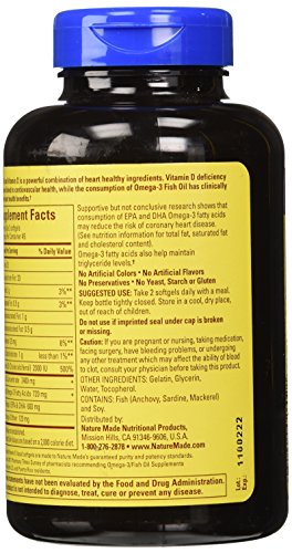 Nature Made Fish Oil 1,200 mg + VIT D 1,000 IU Softgels, 90 ct