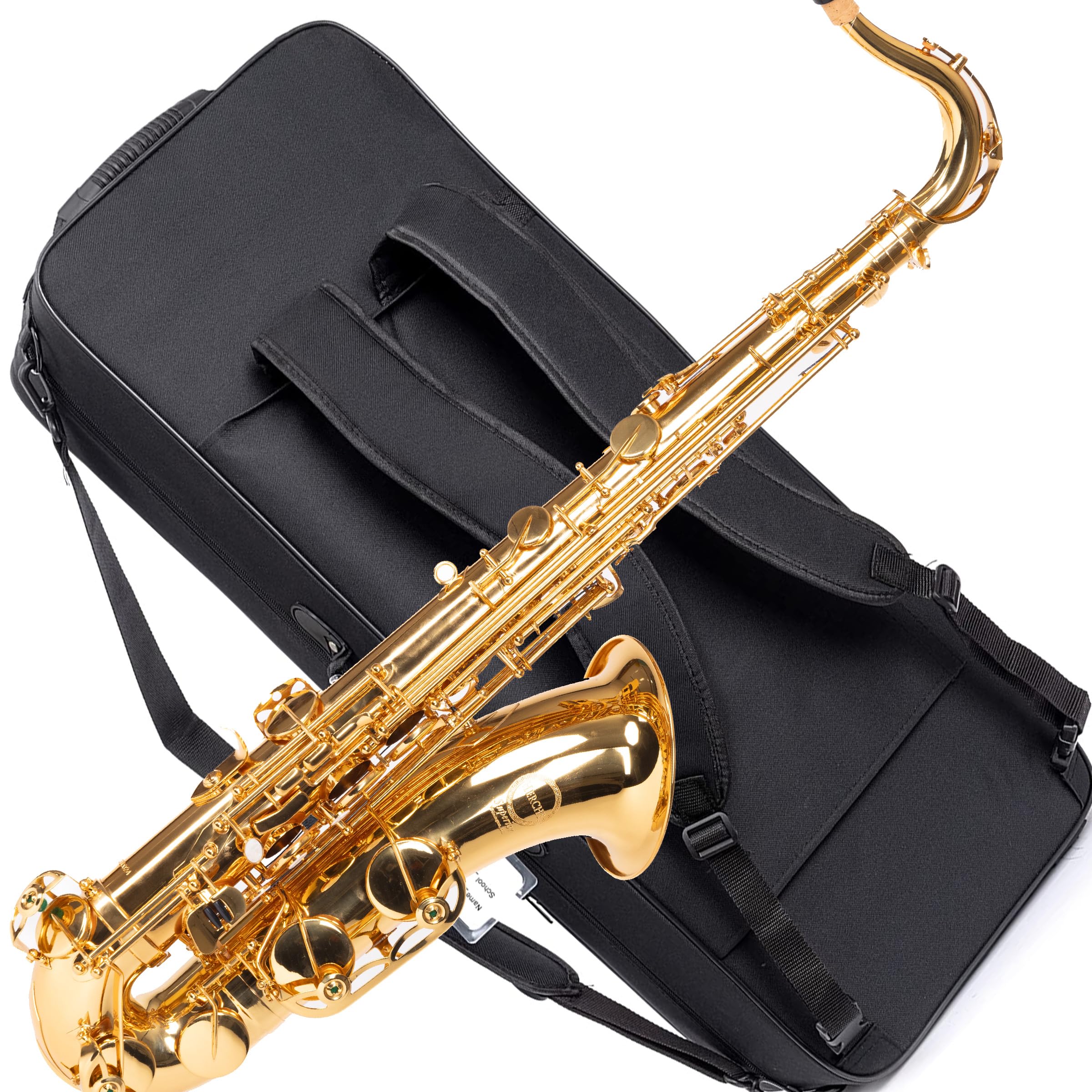 Saxophone Herche Superior Bb Tenor Saxophone X3 | Professional Instruments for All Levels | High F# Key | Educator Approved & Service Plan