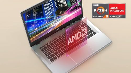 acer Newest Aspire 3 Slim Laptop, 15.6" FHD Display, AMD Ryzen 3 7320U Processor, 8GB LPDDR5 RAM, 128GB SSD, AMD Radeon Graphics, USB Type A&C, WiFi 6, Windows 11 Home in S Mode