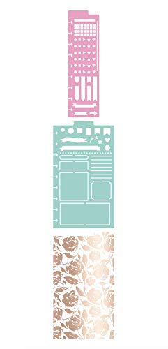 me & my BIG ideas Journal Stencils - The Happy Planner Scrapbooking Supplies - Journaling Theme - Add Lines or Checklists with Boxes and Circles - Makes Planning Easy - 3 Pieces