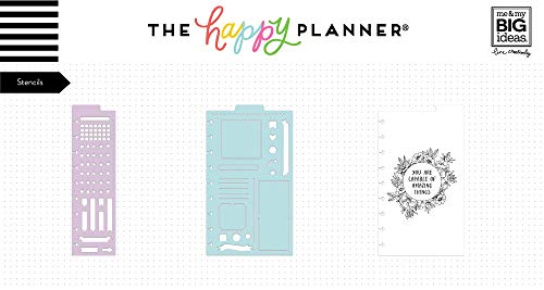 me & my BIG ideas Journal Stencils - The Happy Planner Scrapbooking Supplies - Journaling Theme - Add Lines or Checklists with Boxes and Circles - Makes Planning Easy - 3 Pieces