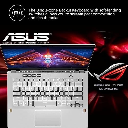 ASUS ROG Zephyrus 2023 Gaming Laptop, 14" FHD 144HZ Display, AMD Ryzen 7 5800HS(Up to 4.4 GHz), NVIDIA GeForce RTX 3060 Graphics, 40GB RAM, 2TB SSD, Bluetooth, WiFi 6, Windows 11 Home, White