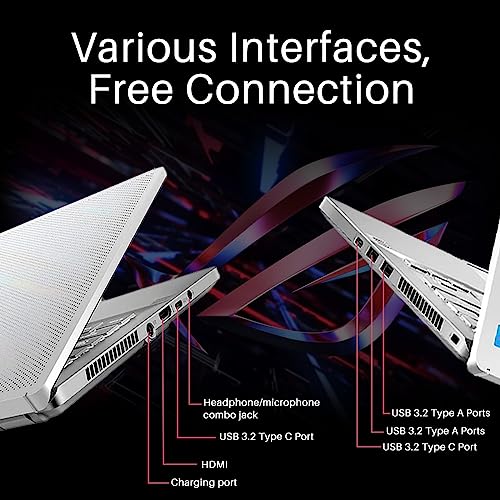 ASUS ROG Zephyrus 2023 Gaming Laptop, 14" FHD 144HZ Display, AMD Ryzen 7 5800HS(Up to 4.4 GHz), NVIDIA GeForce RTX 3060 Graphics, 40GB RAM, 2TB SSD, Bluetooth, WiFi 6, Windows 11 Home, White