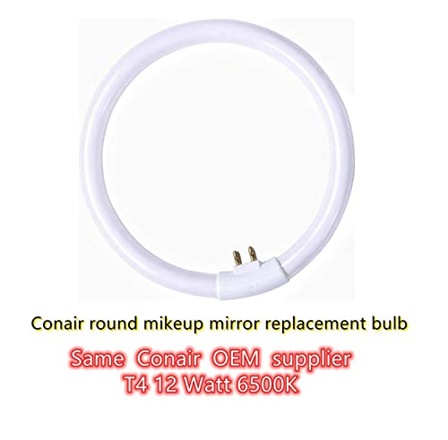amgolibi Replacement Bulb for Conair Makeup Mirror 5.5 Inches T4 12W Circular Bulb Compatible with Conair BE116, BE116T, BE116TX, BE121, BE122