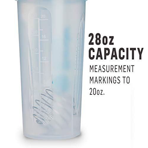 BlenderBottle Classic Shaker Bottle Perfect for Protein Shakes and Pre Workout, 28-Ounce, Clear/Black/White