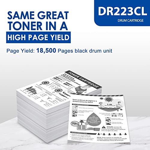 1-Pack Black π―πππ πππππ
DR223CL DR-223CL Drum Unit, LVE Compatible Replacement for Brother DR223 DR-223 MFC-L3770CDW L3710CW L3750CDW L3730CDW HL-3210CW 3230CDW 3270CDW 3230CDN Printer