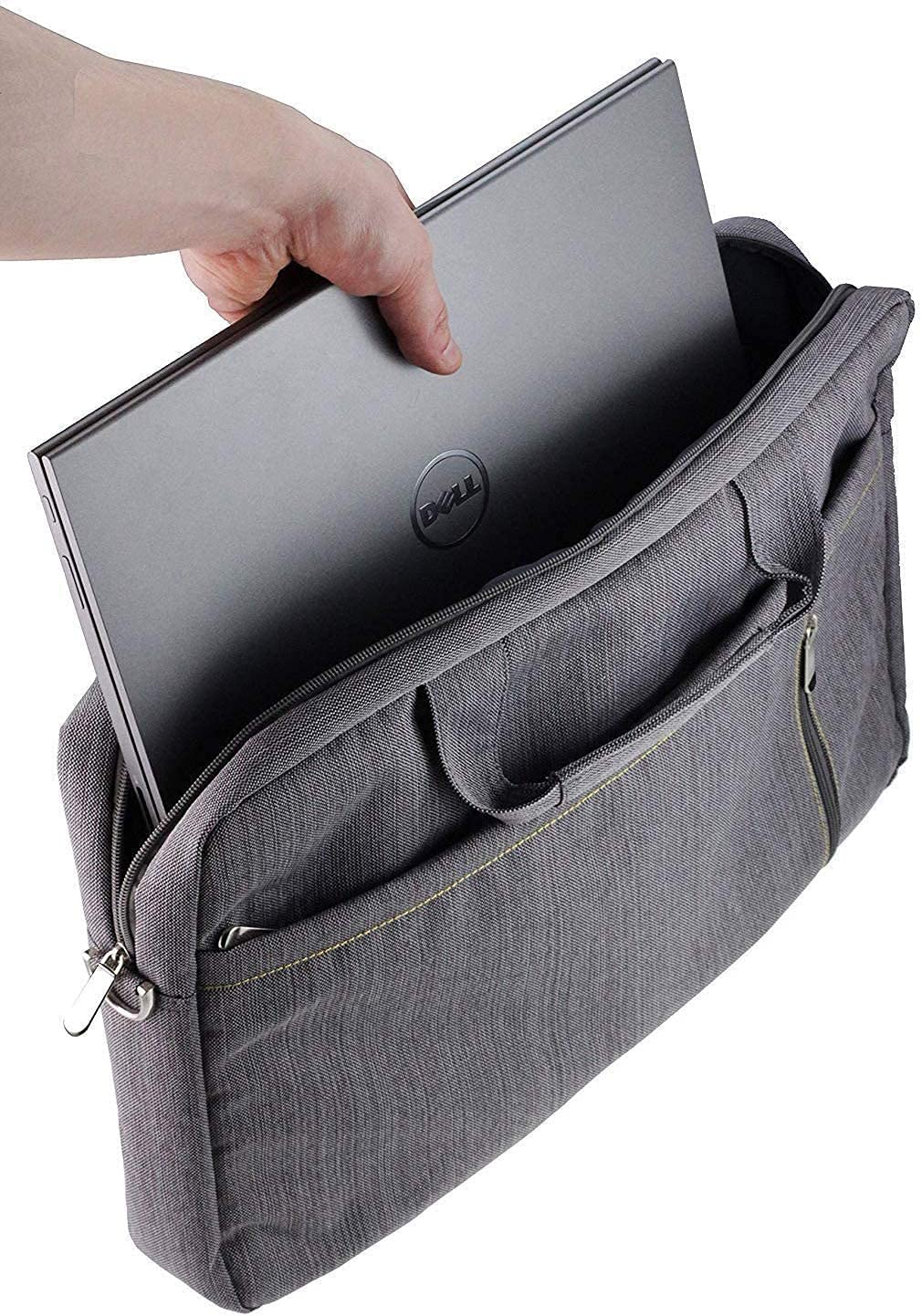 Navitech Grey Sleek Water Resistant Travel Bag - Compatible with Dell Alienware m17 R5 AMD 17.3" Gaming Laptop