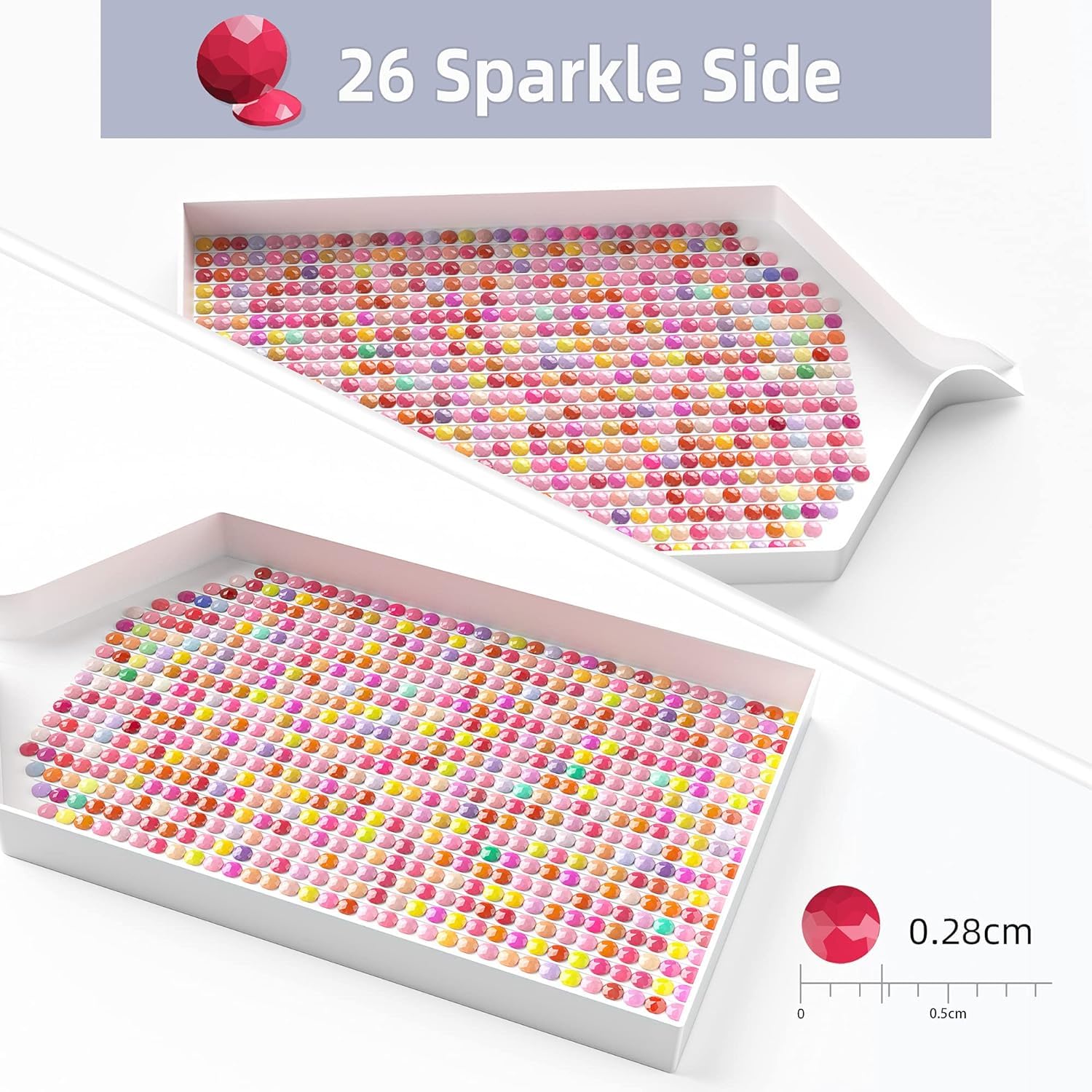 ARTDOT Beads for Diamond Painting Accessories, 89000 Pieces 445 Colors Round Beads Sparkle Rhinestones for Nails Diamond Art Crafts (200 pcs per Bag)