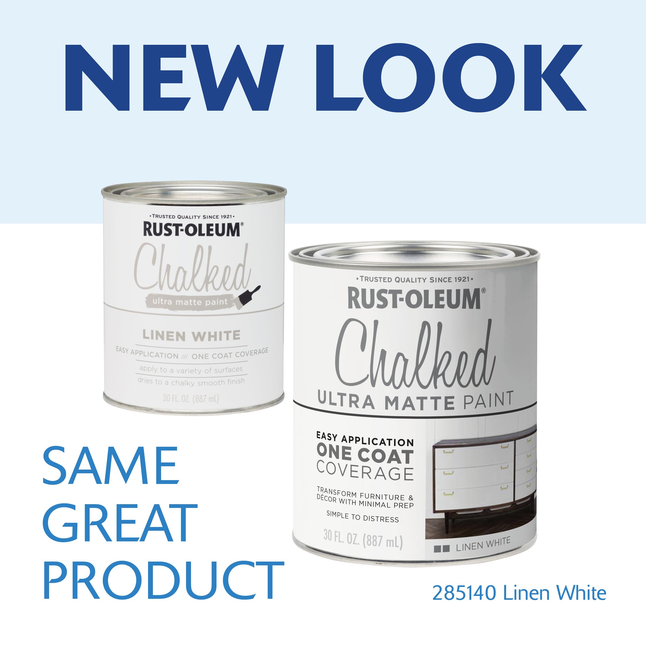 Rust-Oleum 285140 Ultra Matte Interior Chalked Paint 30 oz, 30 Fl Oz (Pack of 1), Linen White