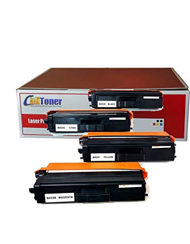 Calitoner Compatible Toner Cartridges Replacement for Brother TN433 Use for Printers HL-L8260,8360CDW-(4 Pack)
