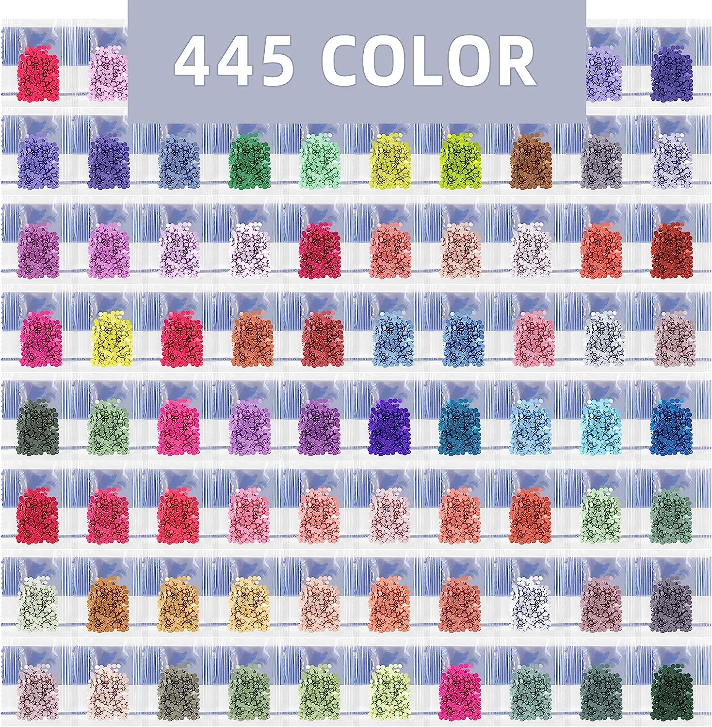 ARTDOT Beads for Diamond Painting Accessories, 89000 Pieces 445 Colors Round Beads Sparkle Rhinestones for Nails Diamond Art Crafts (200 pcs per Bag)