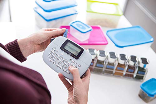 Brother P-Touch, PTM95, Monochrome, Handy Label Maker, 9 Type Styles, 8 Deco Mode Patterns, Navy Blue, Blue Gray