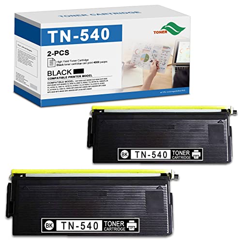 Cobaprint (2-PK Black) Compatible TN-540 Toner Cartridge Replacement for Brother DCP-8040 DCP-8045D DCP-8045DN HL-5140 HL-5150D HL-5170DN MFC-8220 MFC-8440 DCP-8020 HL-1650 Printers