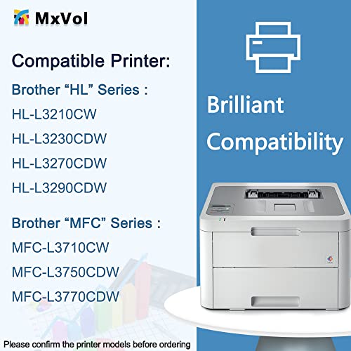 MxVol Compatible Brother DR223CL DR-223CL DR223 Drum Unit Replacement for Brother HL-L3290CDW MFC-L3710CW MFC-L3750CDW HL-L3210CW MFC-L3770CDW HL-L3230CDW HL-L3270CDW Printer, 4-Pack (NO Toner)