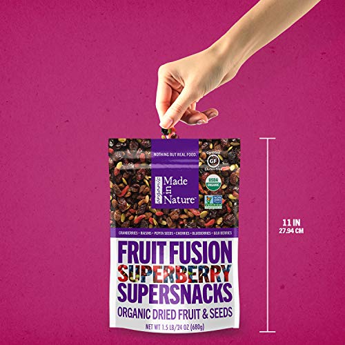 Made In Nature Superberry Fruit Fusion, 24 oz - Organic Fruit and Nut Trail Mix
